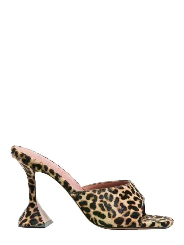 Amina Muaddi Leopard-print Open-toe Sandals - Neutrals