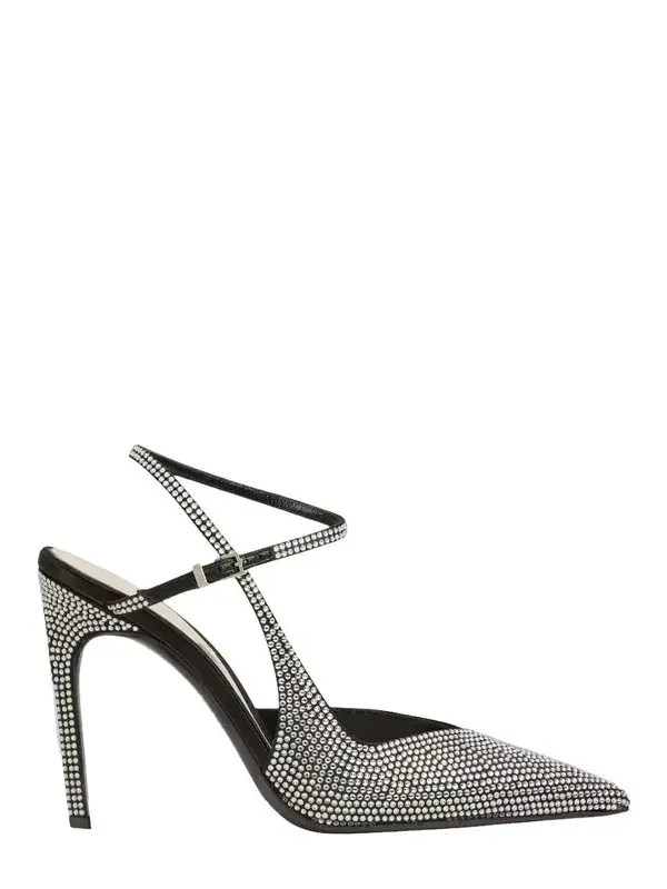 Gucci 105mm Crystal-embellished Slingback Pumps - Black