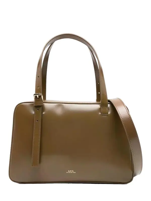 A.p.c. Virgine Box Buckle-detail Tote - Brown