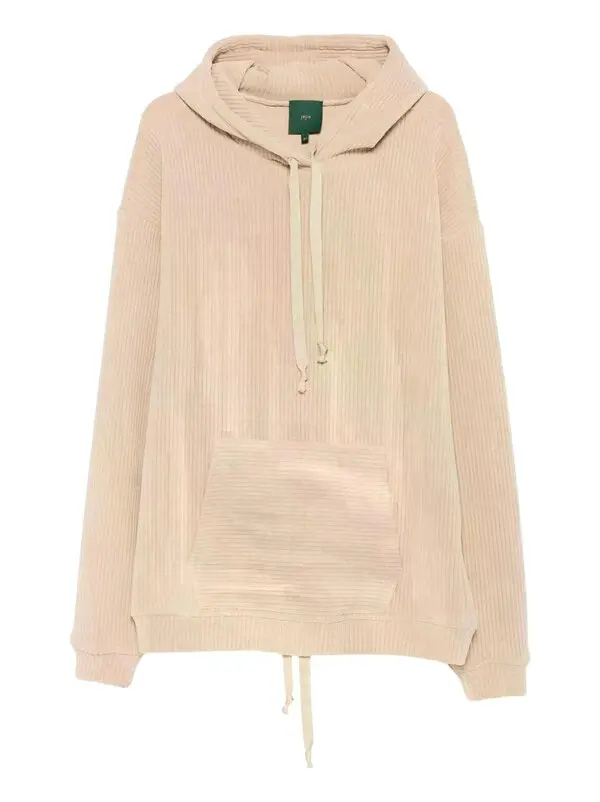 MAISON JEJIA Ribbed Hooded Sweater - Neutrals