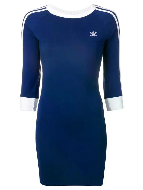 Adidas 3-stripes Fitted Dress - Blue