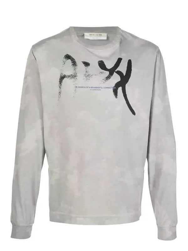 1017 Alyx 9sm Logo-print Long-sleeved T-shirt - Grey