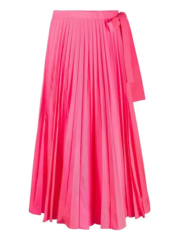 Valentino Garavani Tied-waist Pleated Skirt - Pink