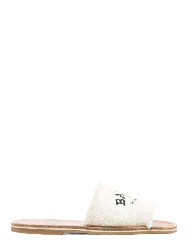 Bally Logo-embroidered Slide Sandals - Neutrals
