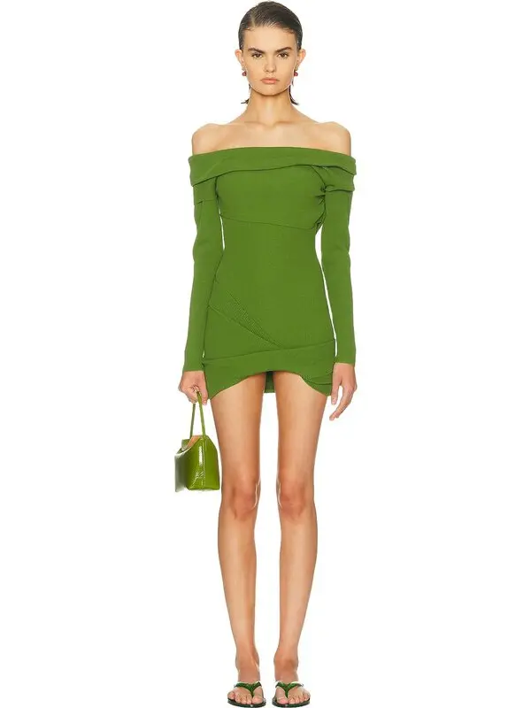 Christopher Esber Ribeiro Knit Micro Dress - Cactus