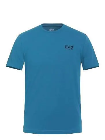 EA7 T-shirt Azure Size Cotton, Elastane - Blue
