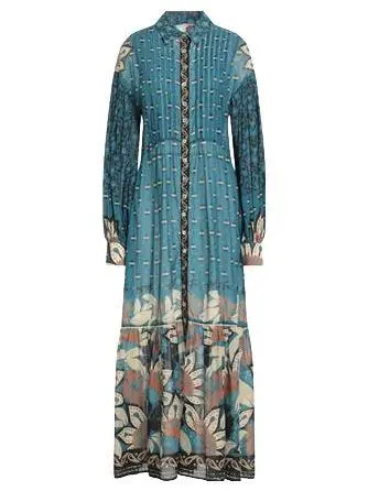 Farm Rio Maxi Shirt Dress - Blue