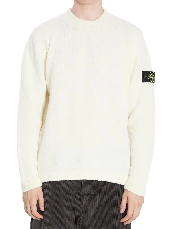 Stone Island Crew Neck Sweater - White