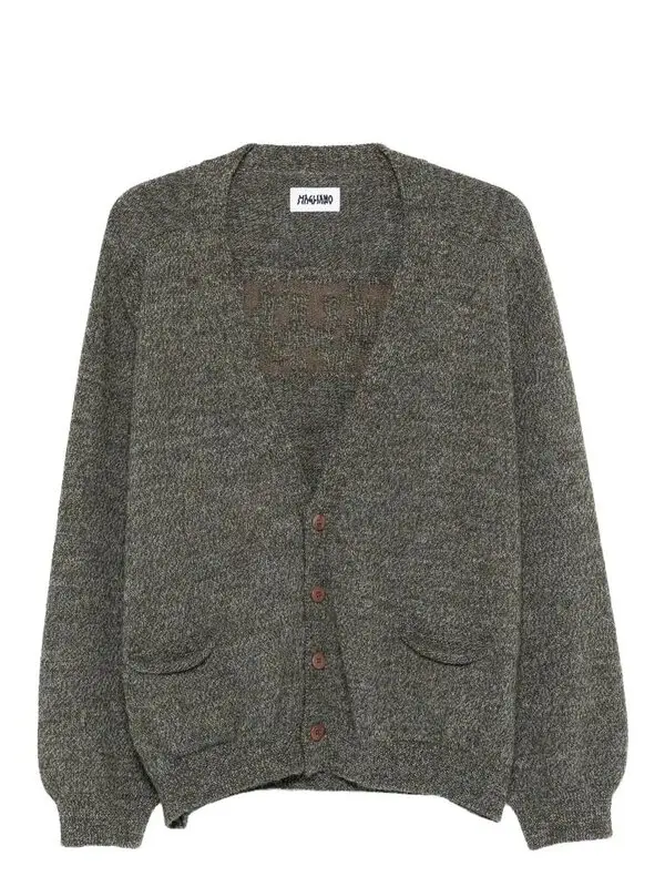 MAGLIANO V-neck Button-front Wool Cardigan - Grey