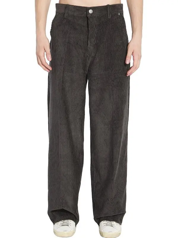 Ami Corduroy Velvet Trousers - Grey