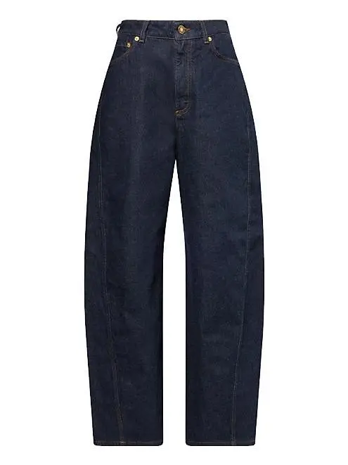 Givenchy Cocoon-leg High-rise Jeans - Dark Blue