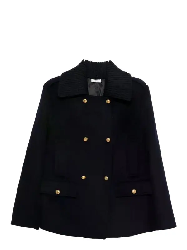 P.a.r.o.s.h Double-breasted Pea Coat With Gold Buttons - Blue