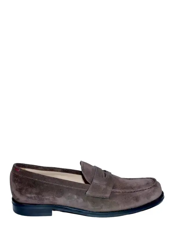 Kiton Penny Suede Loafers - Brown