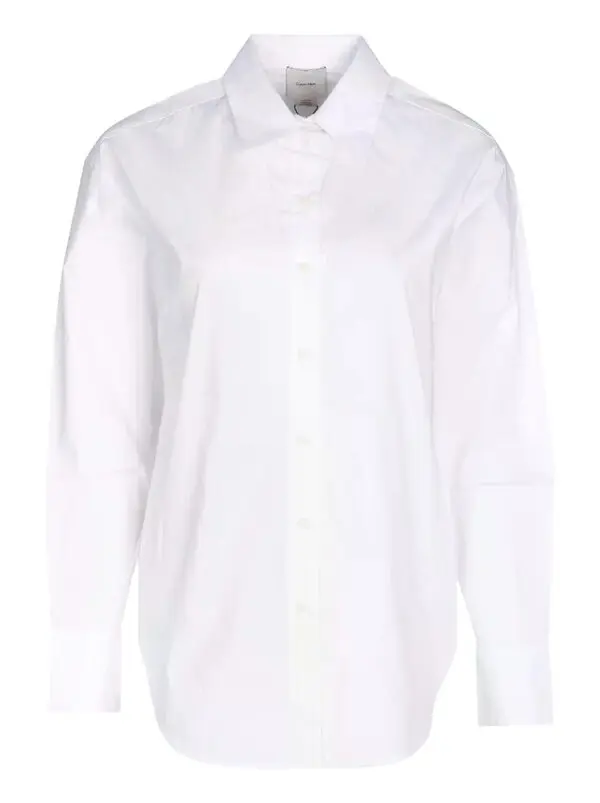 Calvin Klein Poplin Long-sleeve Shirt - White
