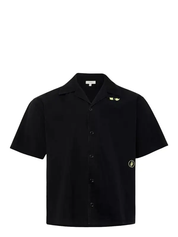 JW Anderson Embroidered-detail Short-sleeve Shirt - Black