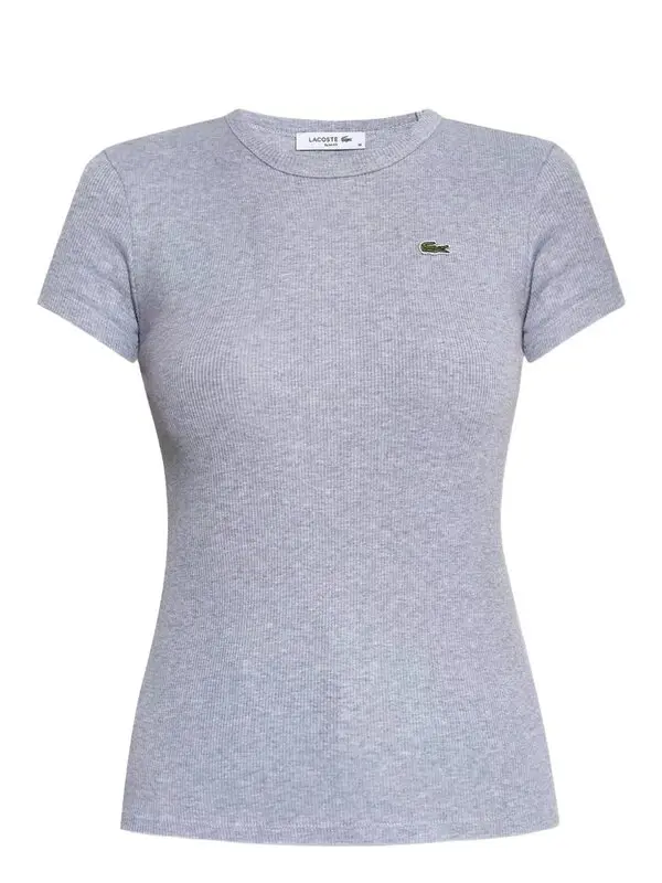 Lacoste Ribbed Crew-neck T-shirt - Grey
