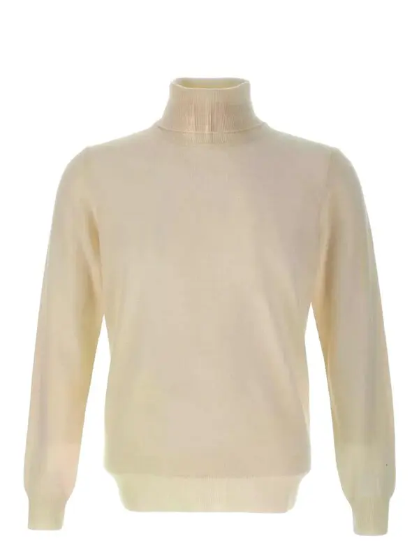 KANGRA Ribbed Wool-cashmere Turtleneck Sweater - Neutrals