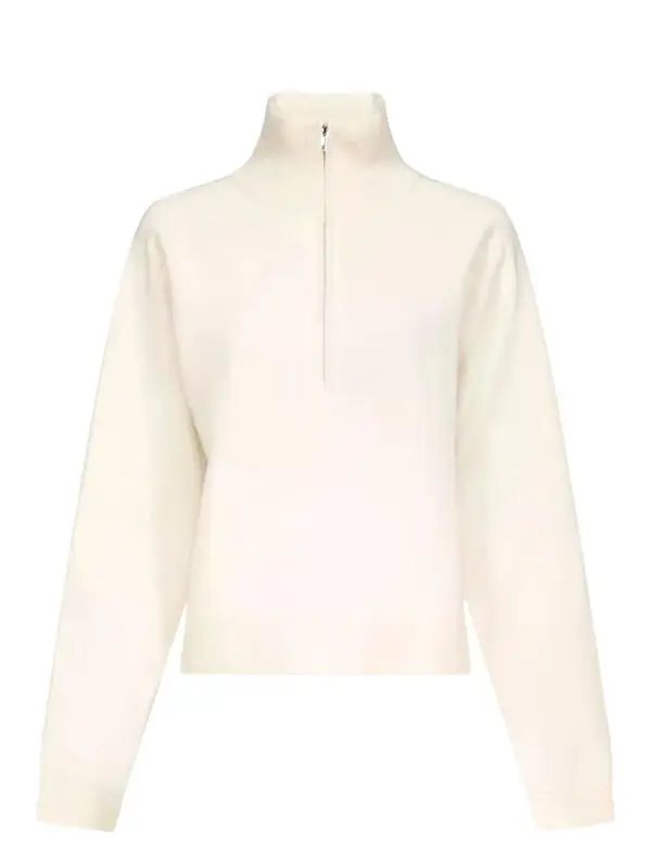 Loulou De Saison Dries Zip-front Cashmere Sweater - Neutrals