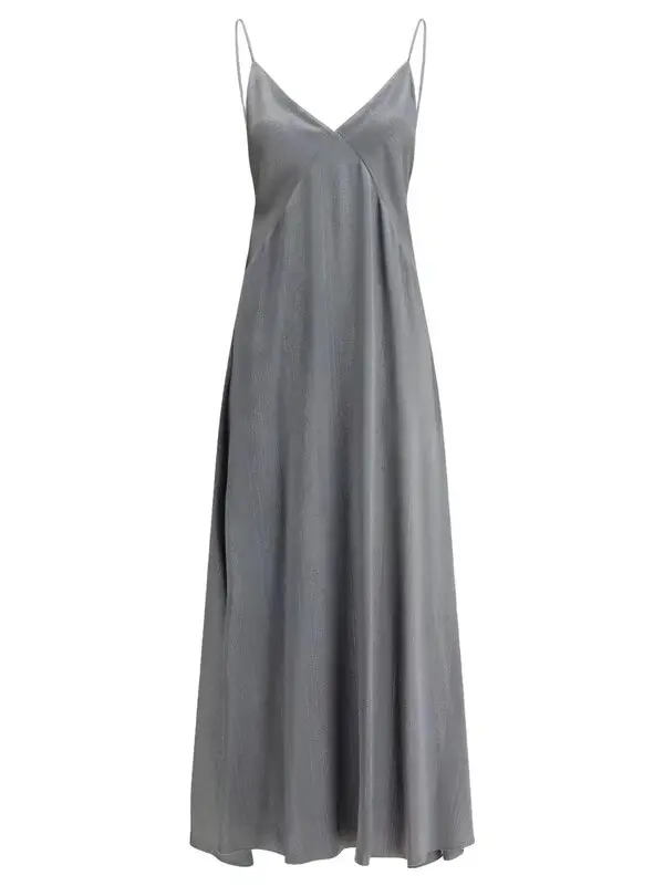 FORTE_FORTE Spaghetti-strap A-line Dress - Grey