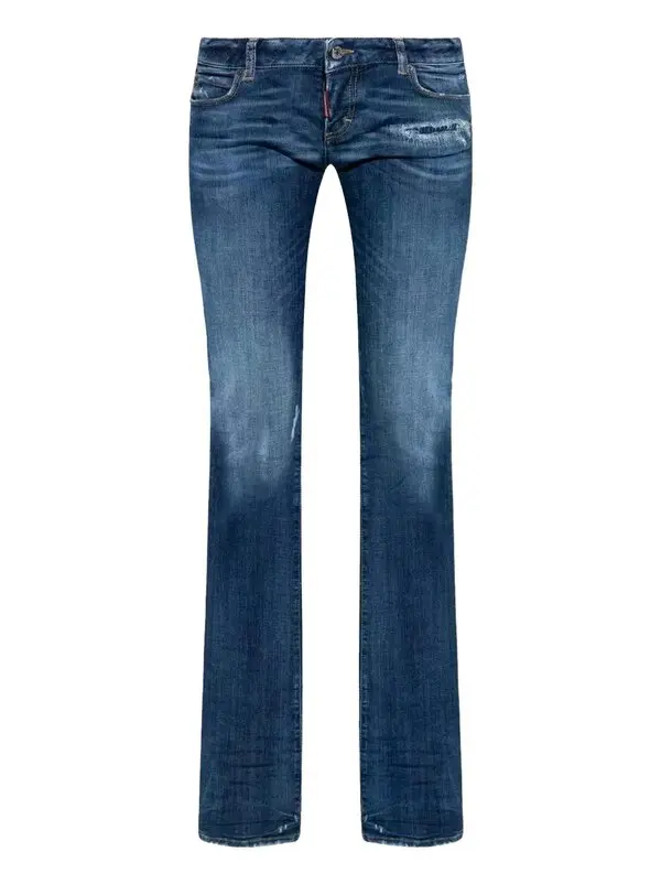 Dsquared2 Distressed Low-rise Jeans - Blue