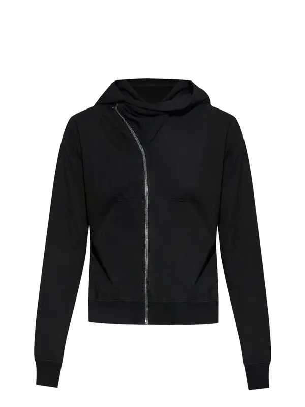Rick Owens Asymmetric-zip Hoodie - Black