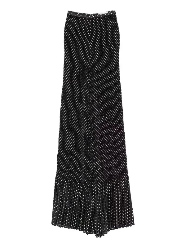 SIMONA CORSELLINI Pleated Polka-dot Trousers - Black