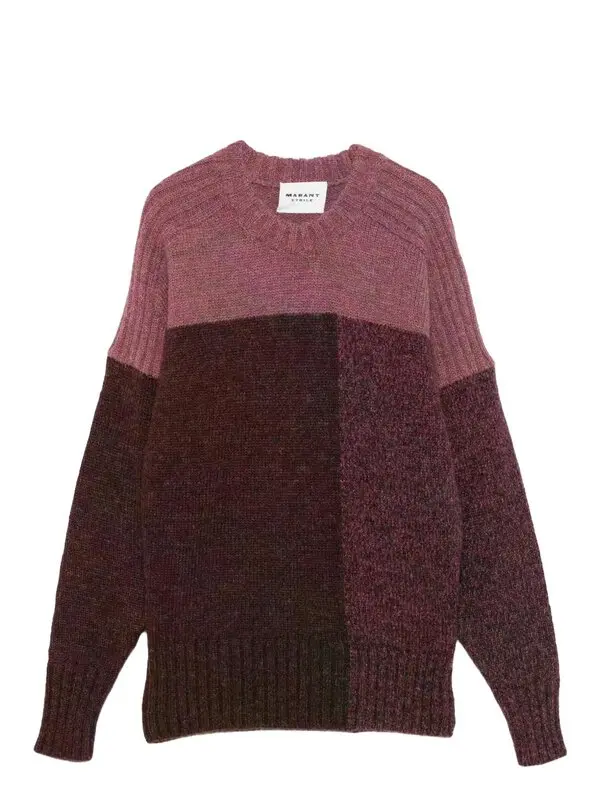 MARANT ETOILE Colour-block Ribbed Sweater - Pink