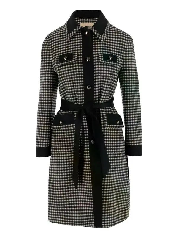 Valentino Garavani Micro Vichy Coat - Black