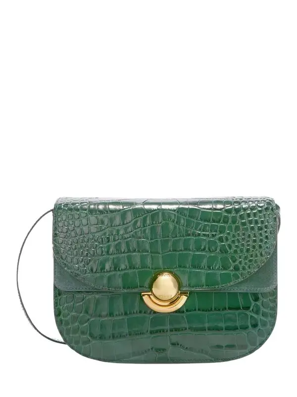 Furla Sfera Crocodile-effect Crossbody Bag - Green