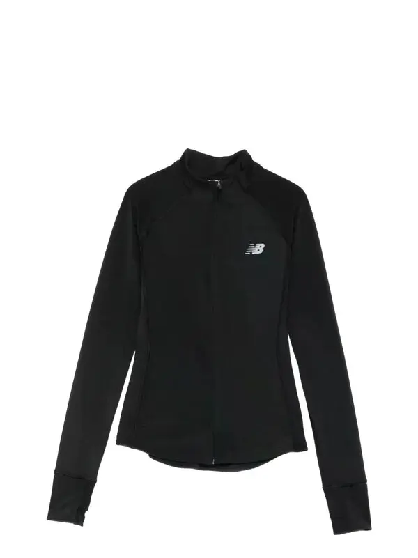 NEW BALANCE Zip-front Logo Sweatshirt - Black