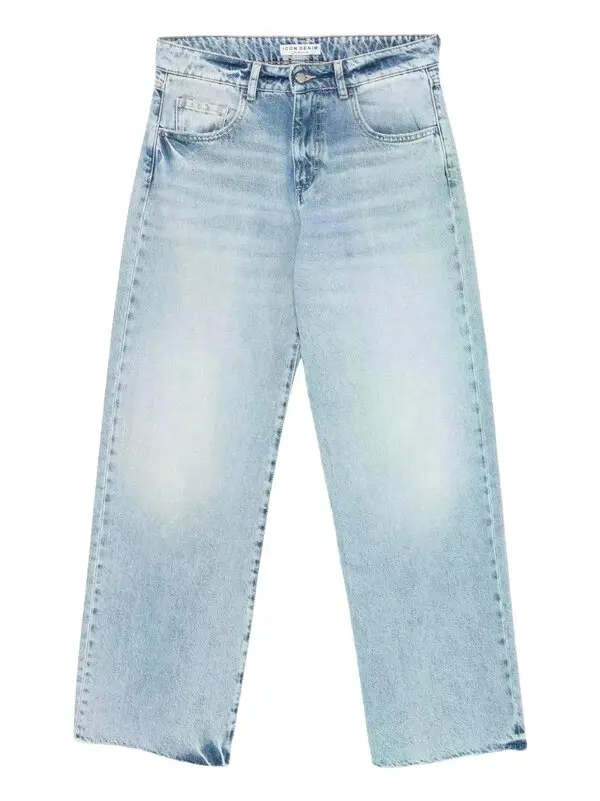 ICON DENIM LA Frayed-edges Jeans - Blue