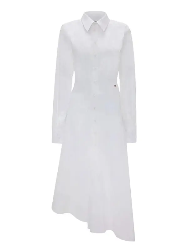 Victoria Beckham Paneled Asymmetrical Shirt Dress - White