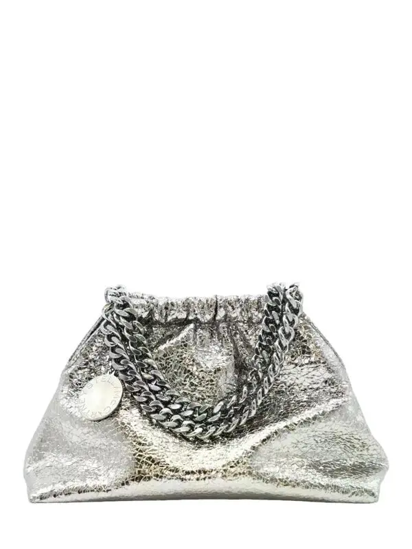 Stella McCartney Chain-strap Ruched Clutch Bag - Grey