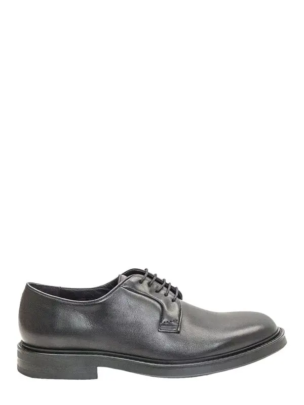 STURLINI FIRENZE Leather Lace-up Derby Shoes - Black