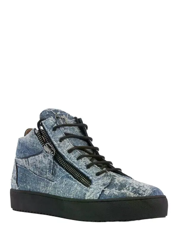 GIUSEPPE ZANOTTI Kriss Zip-fastening High-top Sneakers - Blue