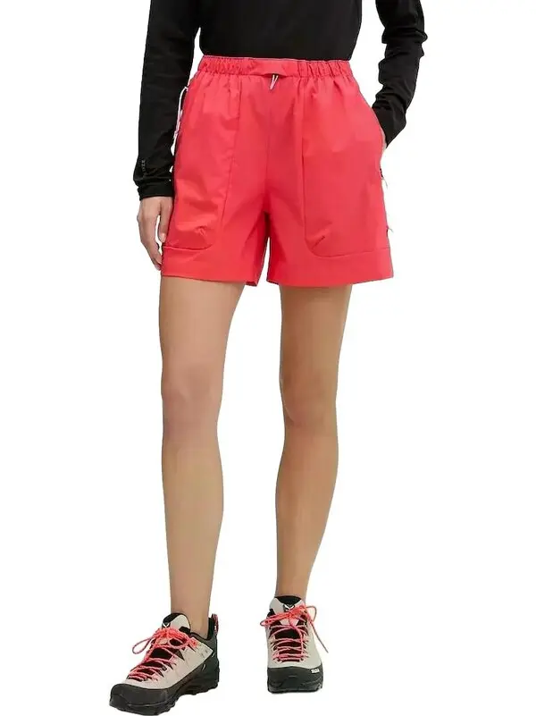 PEAK PERFORMANCE Elastic-waist Zip-pocket Shorts - Red