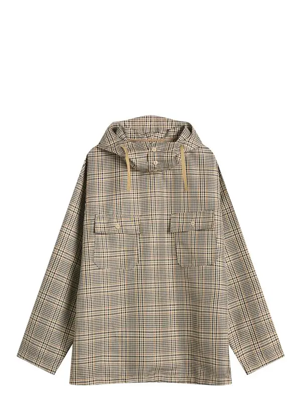 Engineered Garments Plaid Polyester Cagoule Shirt - Khaki