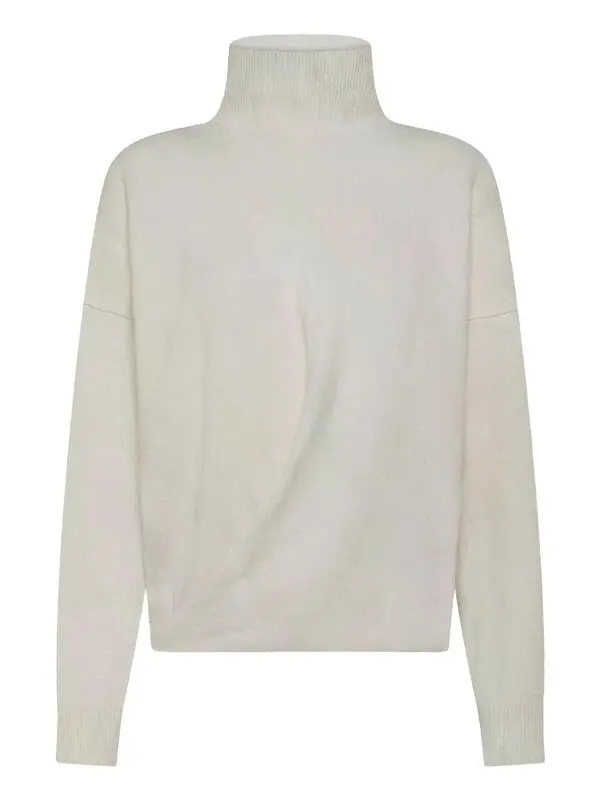 Seventy Turtleneck Twist-front Sweater - White