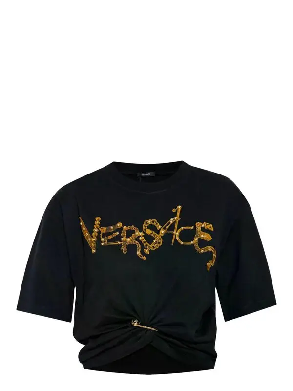 Versace Knot-detail T-shirt - Black