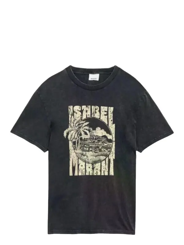 MARANT Palm-tree Graphic T-shirt - Black
