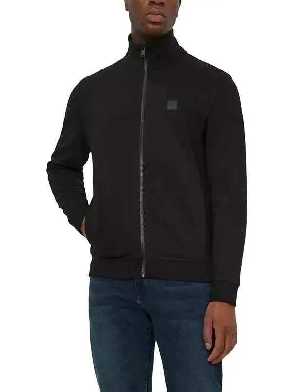 BOSS High-neck Zip-up Sweatshirt - Black