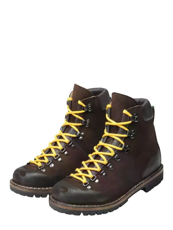 SENTIER Lace-up Rubber-sole Boots - Brown