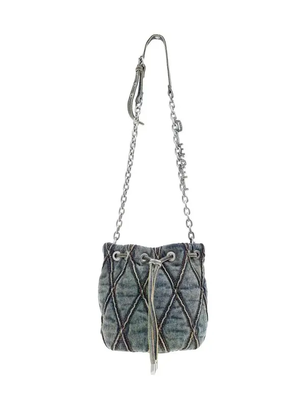 DIESEL Quilted Chain-strap Bag - Blue