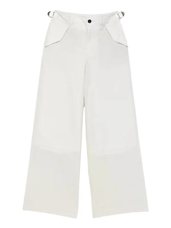 Sacai Adjustable-waist Flap-pocket Trousers - Neutrals