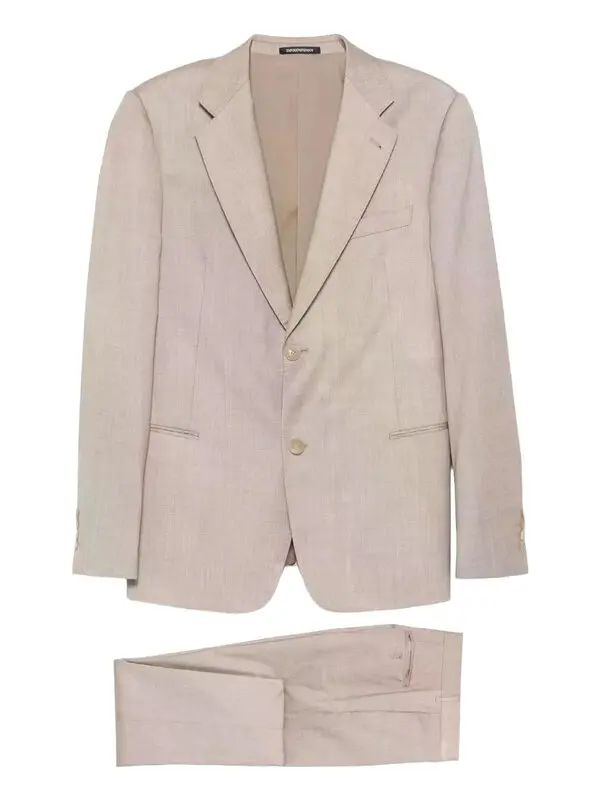 Emporio Armani Notched-lapel Single-breasted Suit - Neutrals