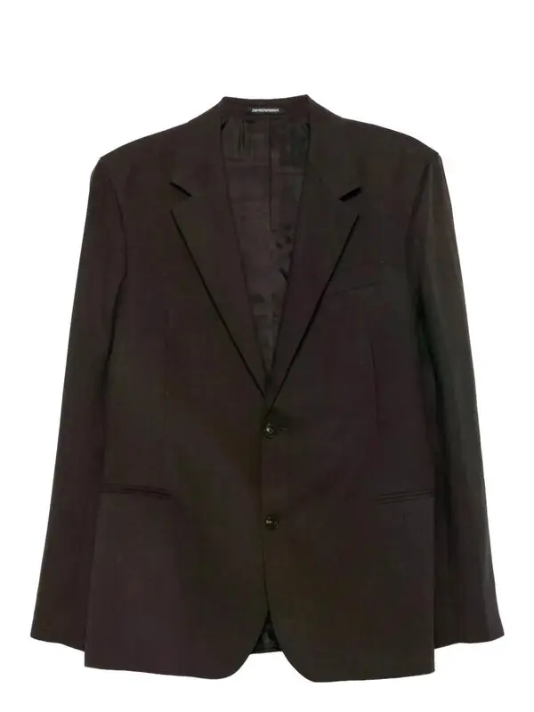 Emporio Armani Single-breasted Blazer - Brown