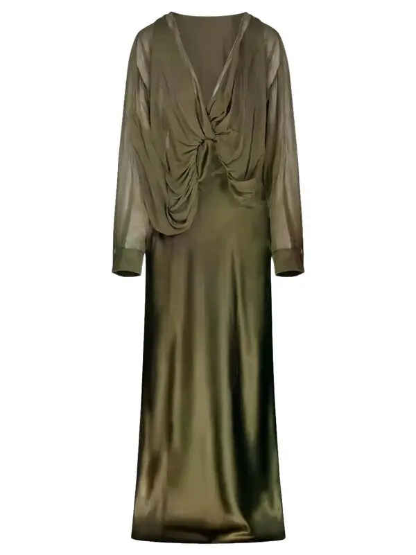 Christopher Esber Draped-details Maxi Dress - Green