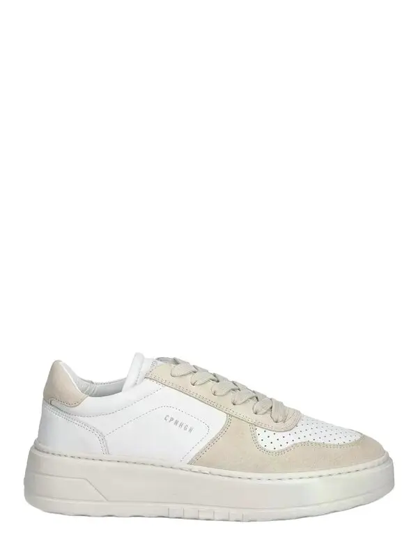 SUMMERY COPENHAGEN Perforated Suede Leather Sneakers - Neutrals