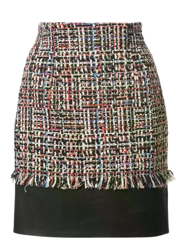 Alexander McQueen Tweed Mini Skirt - Multicolour