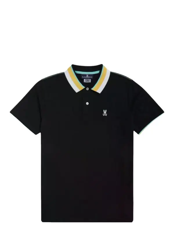 Psycho Bunny Logo-embroidered Polo Shirt - Black